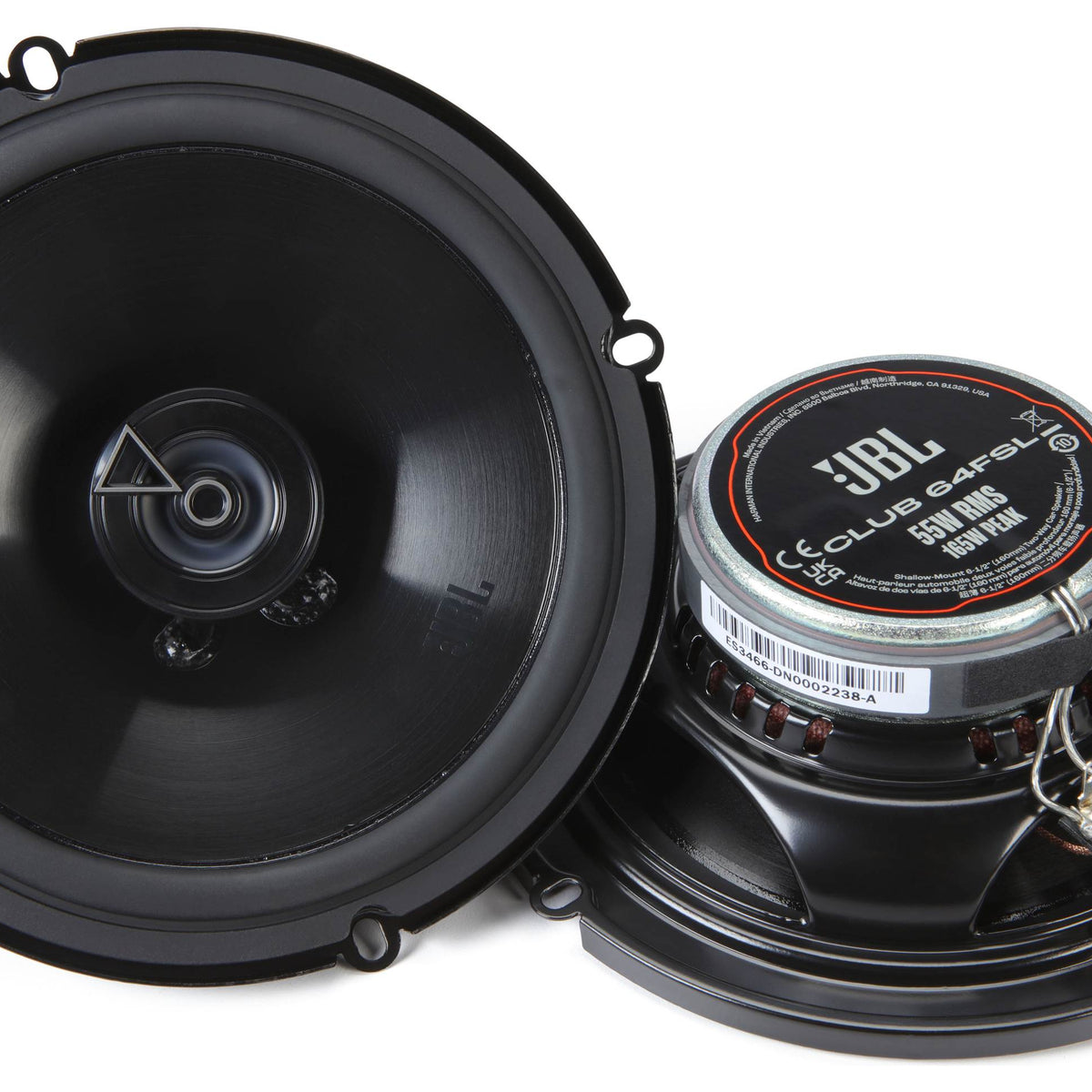 JBL Club 64FSL Club Series 6-1/2" Shallow Mount Coaxial Speakers ...